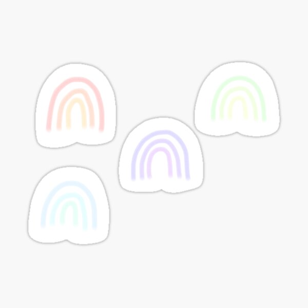 "Pastel Rainbow Sticker Pack" Sticker for Sale by MadeByArmania | Redbubble