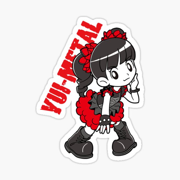 "ßaßymetal - Yui-Metal (FanArt)" Sticker by rickelodeon | Redbubble