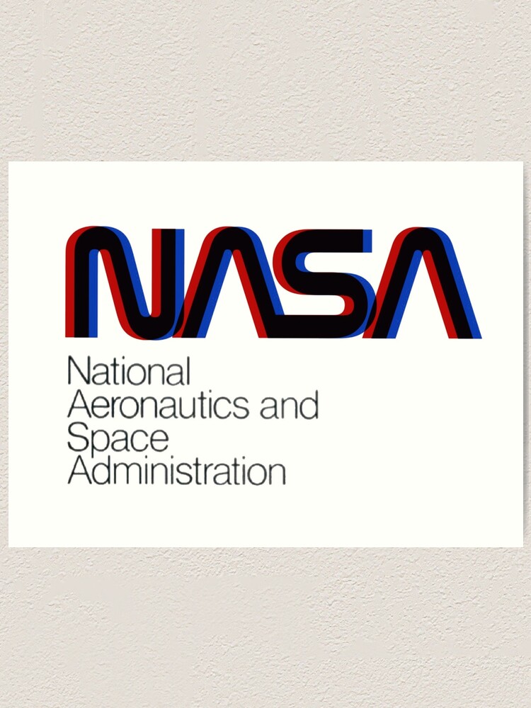 "NASA Blue/Red Logo" Art Print for Sale by rachj5 | Redbubble