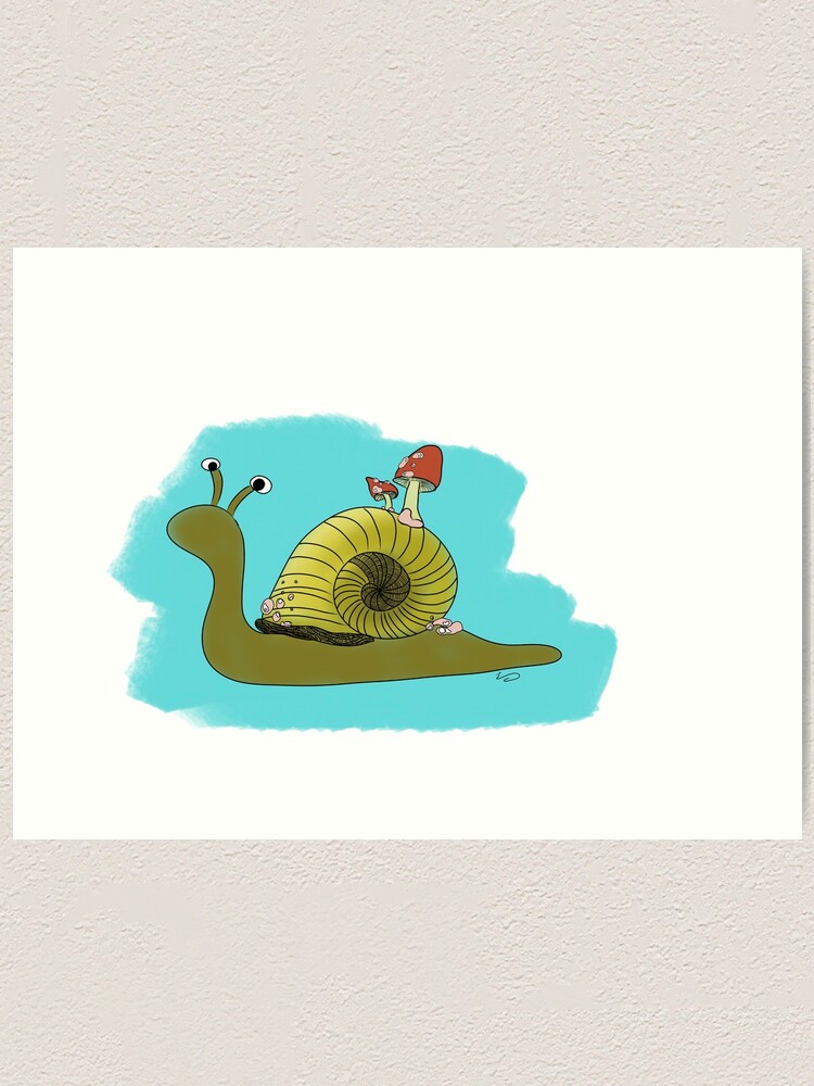 "Cute little Snail Boy" Art Print by BubblyBela | Redbubble