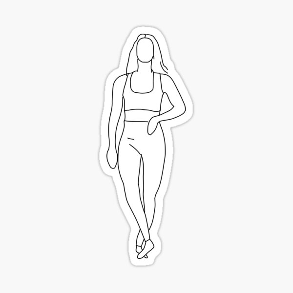 "tiktok dance line art" Sticker by AoneRunners | Redbubble