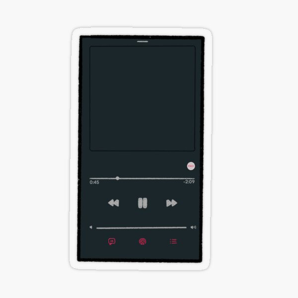  DIY Blank Apple Music Dark Mode Sticker By Ginita7900 Redbubble