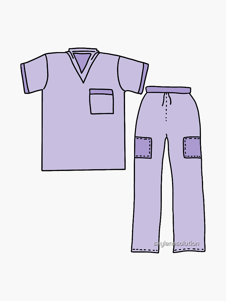 "Purple Scrub Sticker" Sticker for Sale by saylenesolution | Redbubble