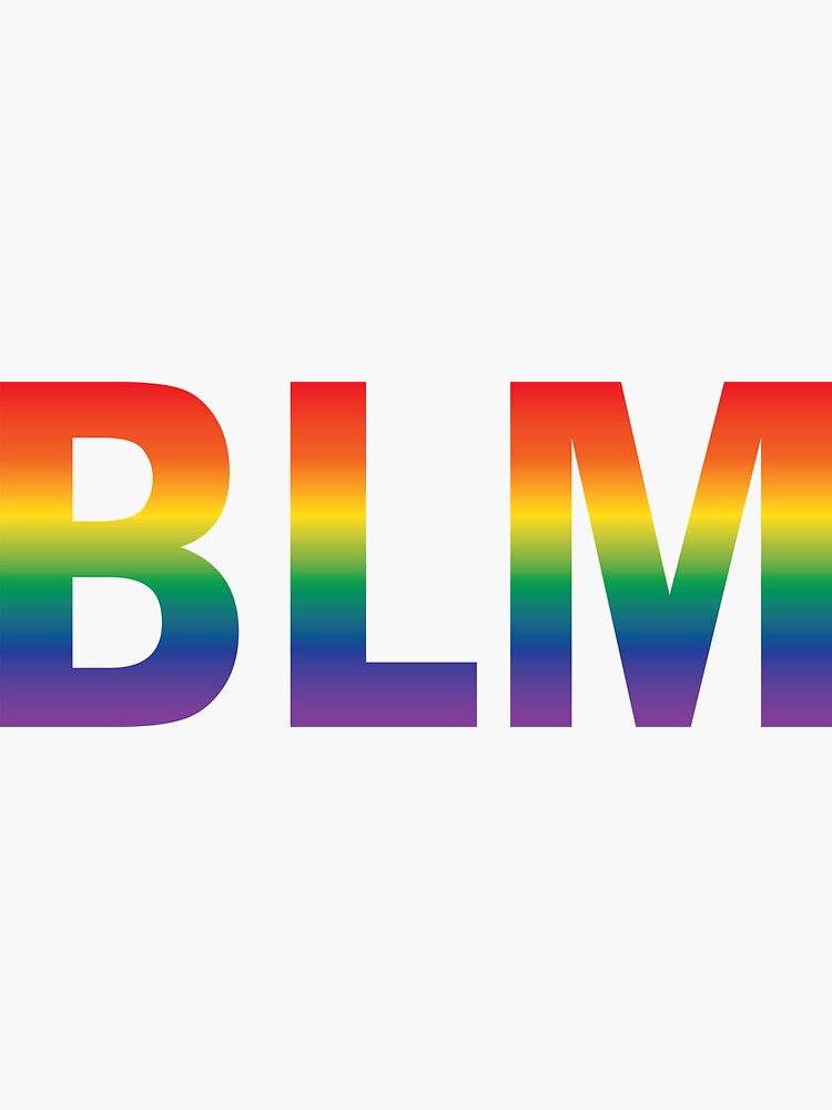 "BLM RAINBOW" Sticker for Sale by maddie-g- | Redbubble
