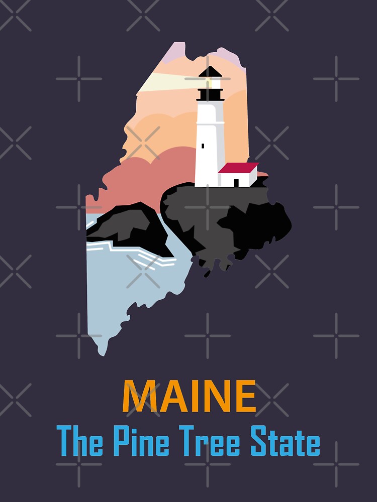 "Maine - The Pine Tree State - Bumper Sticker" T-shirt by d1mology ...