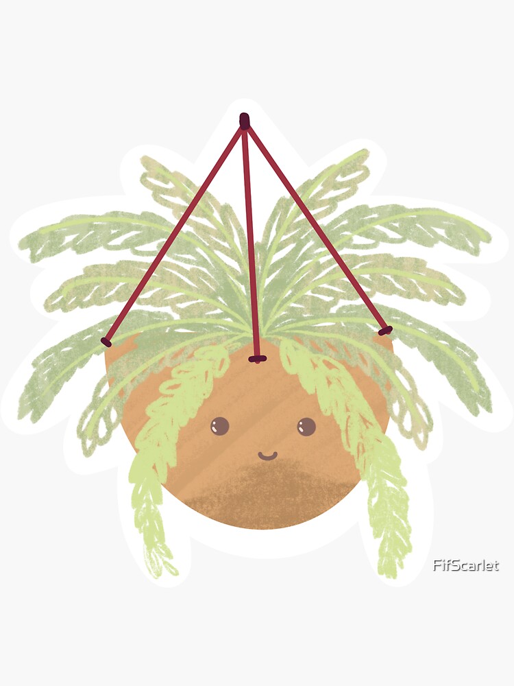 "Tiny fern with a smiley face " Sticker by FifScarlet | Redbubble