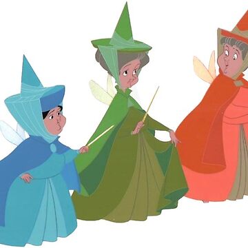 "Flora, Fauna, Merryweather " Sticker for Sale by duckiedesigns | Redbubble