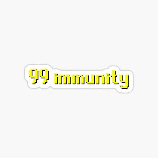 "Runescape 99 immunity" Sticker by rohanos | Redbubble