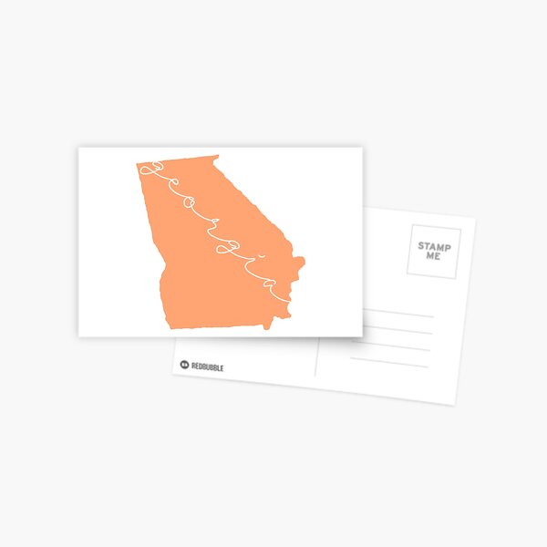 Georgia Peach Outline Stationery | Redbubble