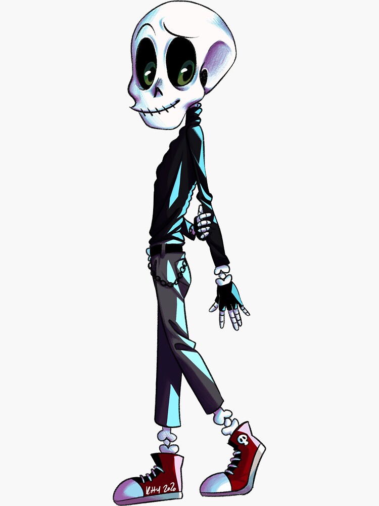 "Ruby Gloom Skull Boy " Sticker for Sale by cameron-kitty | Redbubble