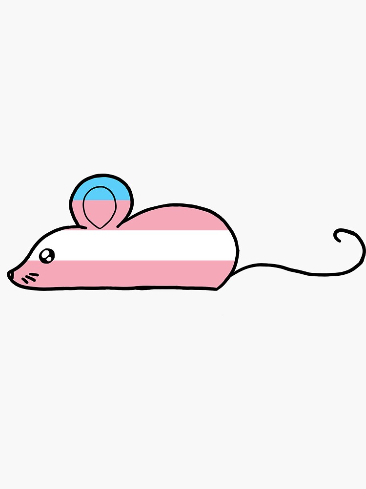 "Trans Mouse" Sticker by Kaytmars | Redbubble
