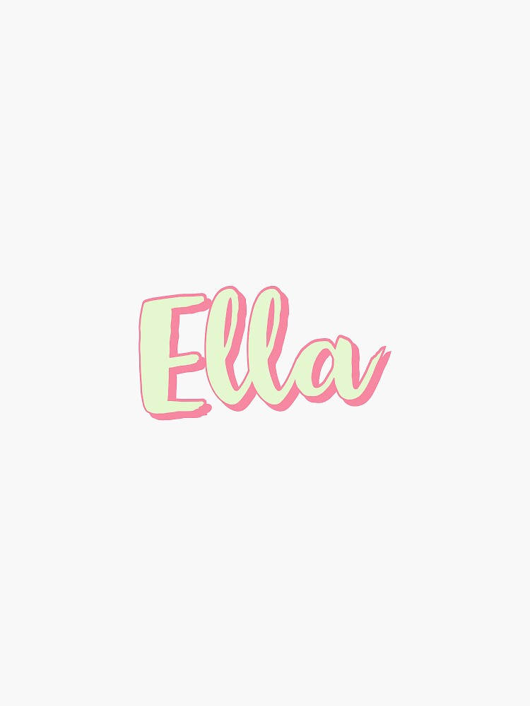 "ella" Sticker for Sale by lilydardano | Redbubble