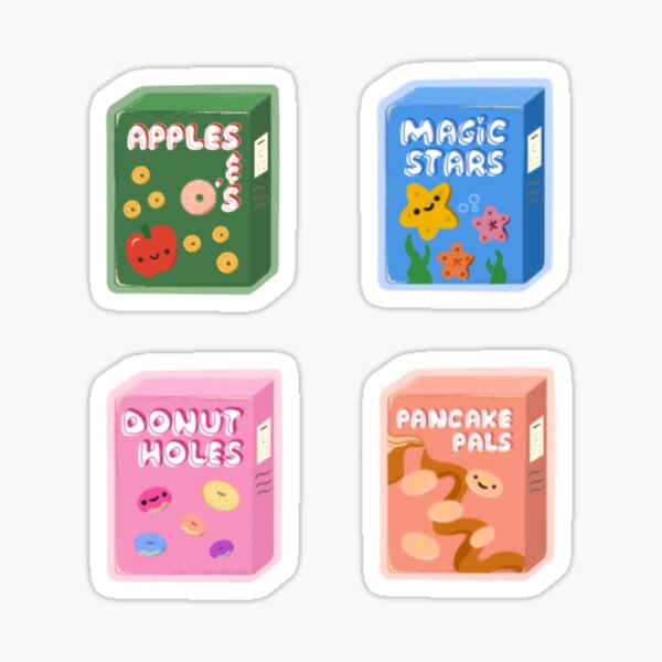 "Cereal Boxes " Sticker for Sale by kennydoodles | Redbubble