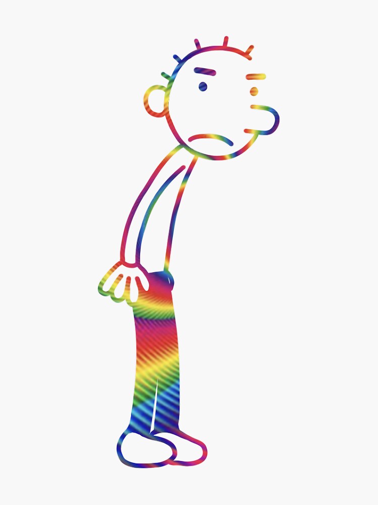 "Rainbow Rodrick" Sticker by ikfo | Redbubble