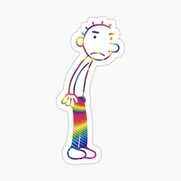 "Rainbow Rodrick" Sticker by ikfo | Redbubble