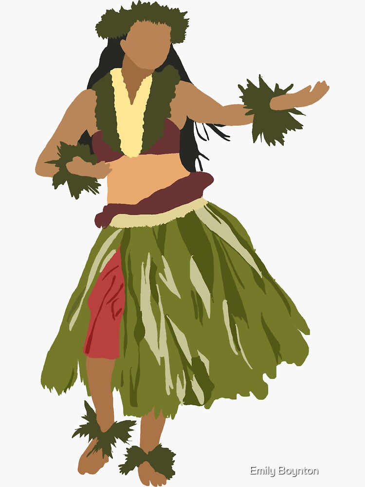 "Hula Dancer" Sticker for Sale by EmilyBoynton3 | Redbubble
