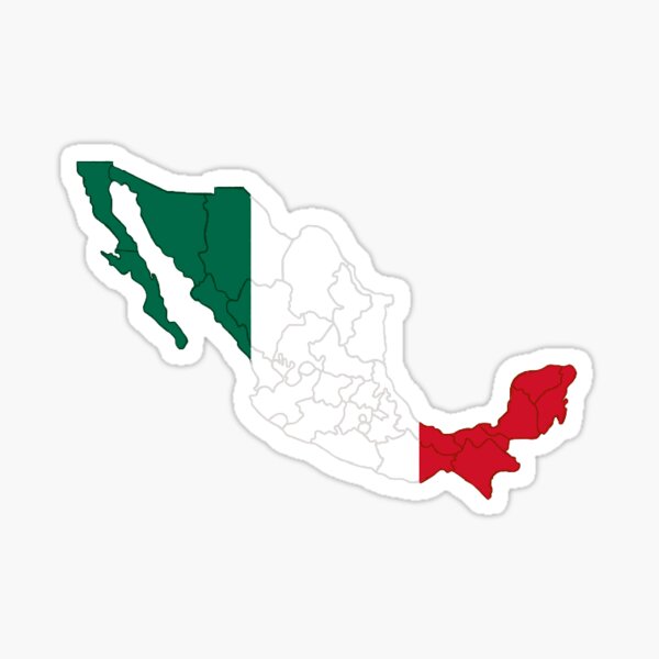 "Mexico Map & Flag" Sticker for Sale by lindalina21 | Redbubble