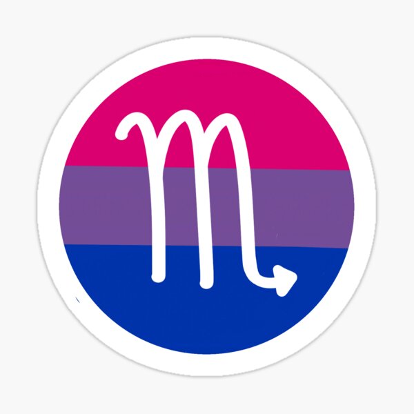 "Scorpio Bi Flag" Sticker for Sale by Jschmidtty | Redbubble