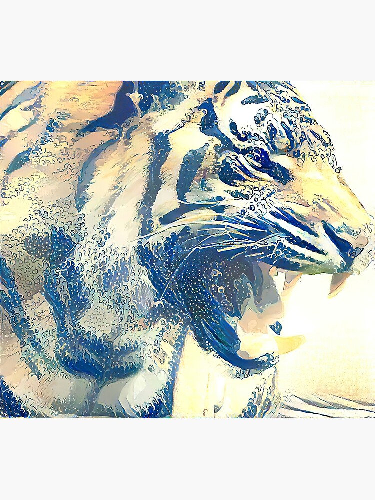 "Tiger Wave Off Kanagawa" Art Print by Dator-Abstracts | Redbubble