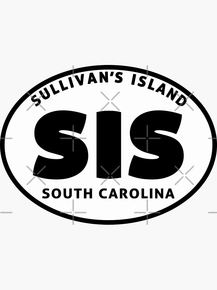 "Sullivan's Island South Carolina Euro Oval Sullivans" Sticker for Sale ...