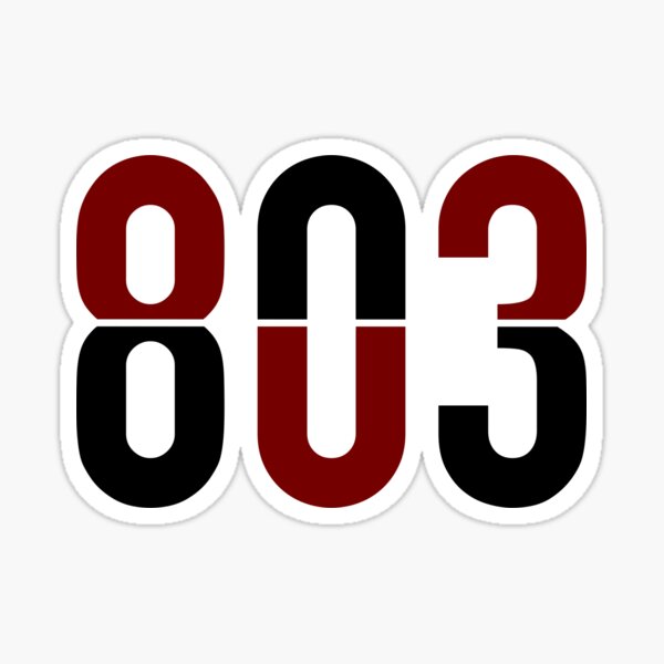 "803 columbia area code" Sticker for Sale by secstickers | Redbubble