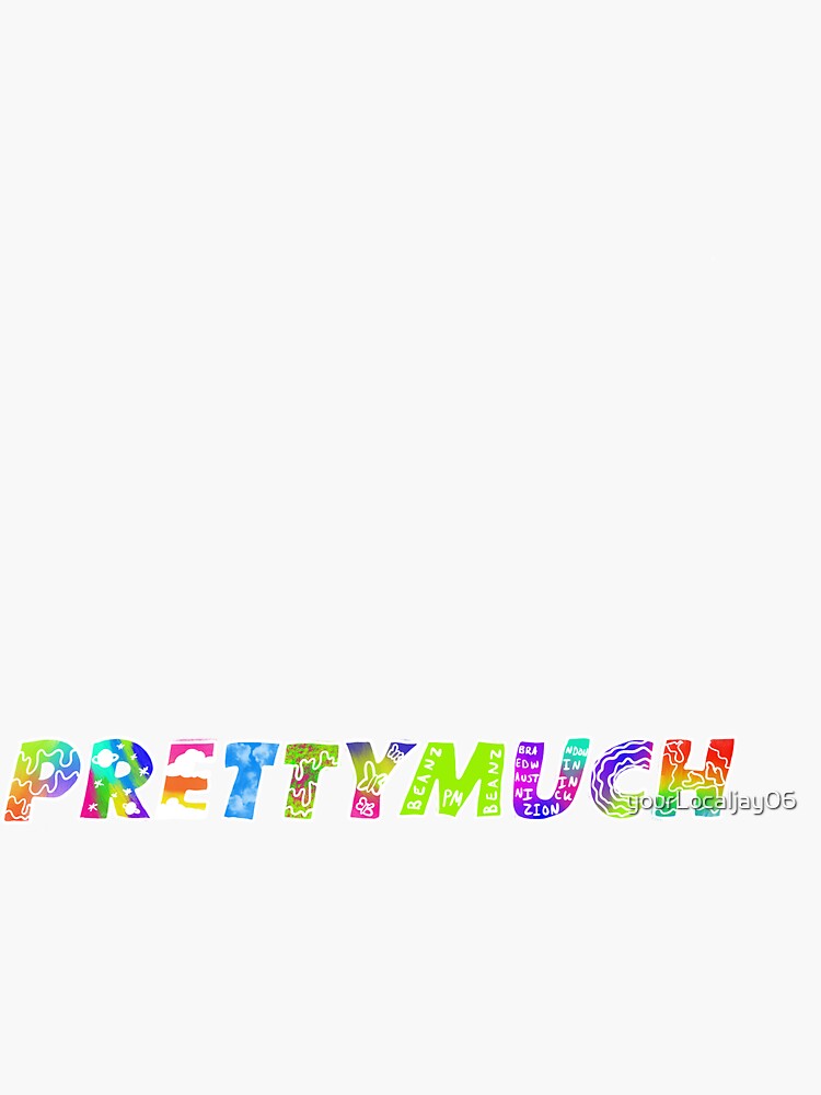 "custom pretty much logo" Sticker for Sale by yourLocaljay06 | Redbubble