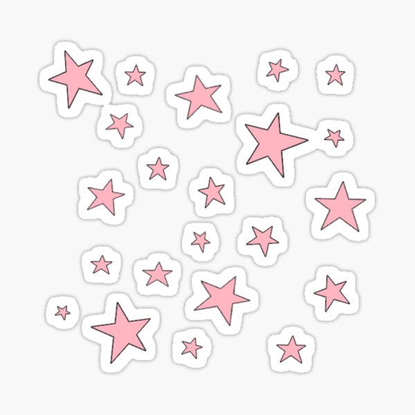 "PINK STAR STICKER PACK" Sticker by K1Duong | Redbubble