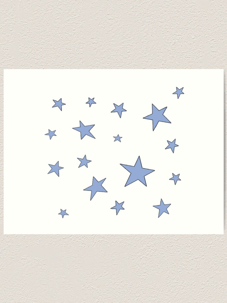"BLUE STAR STICKER PACK" Art Print for Sale by K1Duong | Redbubble