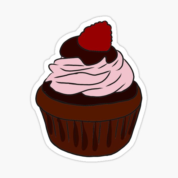 "Strawberry Pink Cupcake" Sticker by aleishkiviris | Redbubble