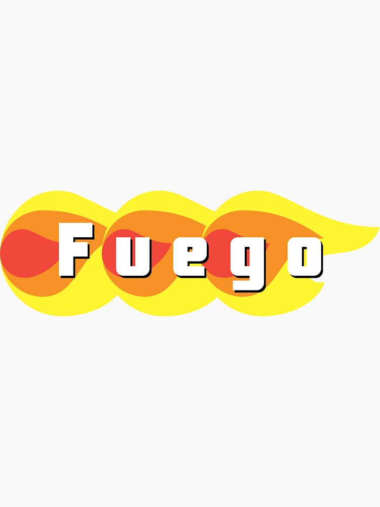 "Fuego" Sticker by albsdawg | Redbubble