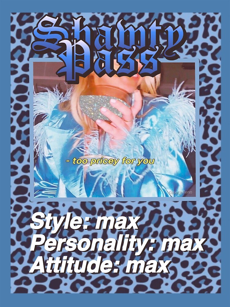 "Blue shawty pass card " Art Print by angelslover | Redbubble