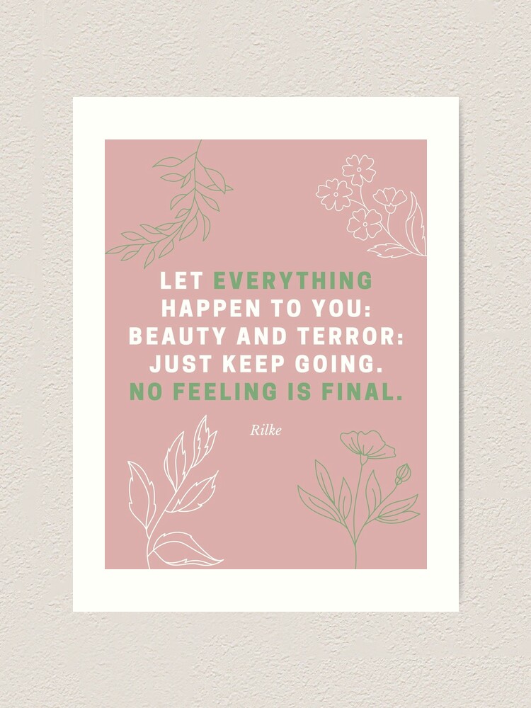 "Rilke Quote" Art Print by elmolili | Redbubble