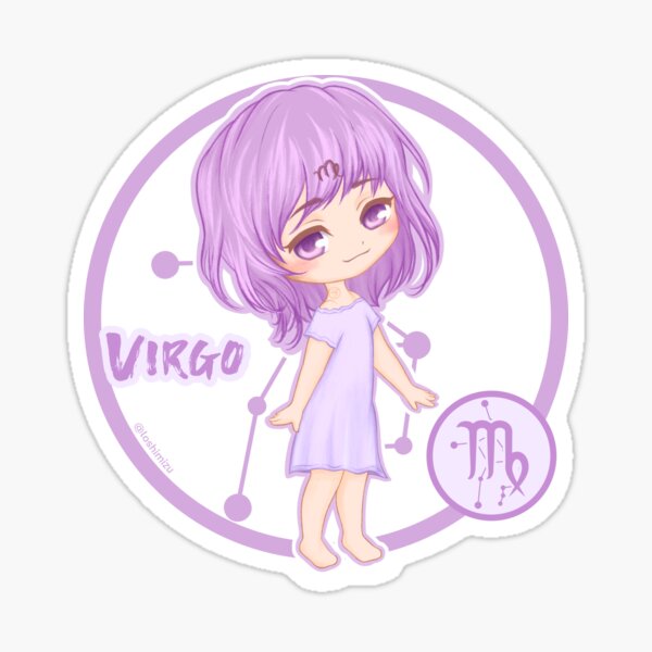 "Cute Chibi Zodiac Virgo Girl" Sticker for Sale by LoShimizu | Redbubble