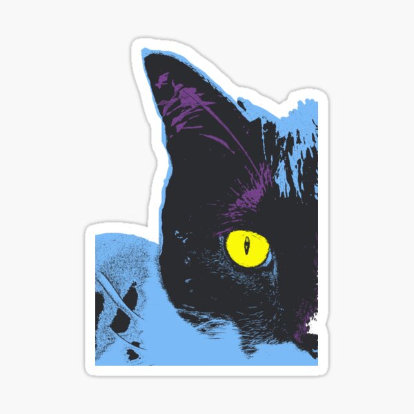 "Cat Eyes" Sticker for Sale by Kadwell | Redbubble
