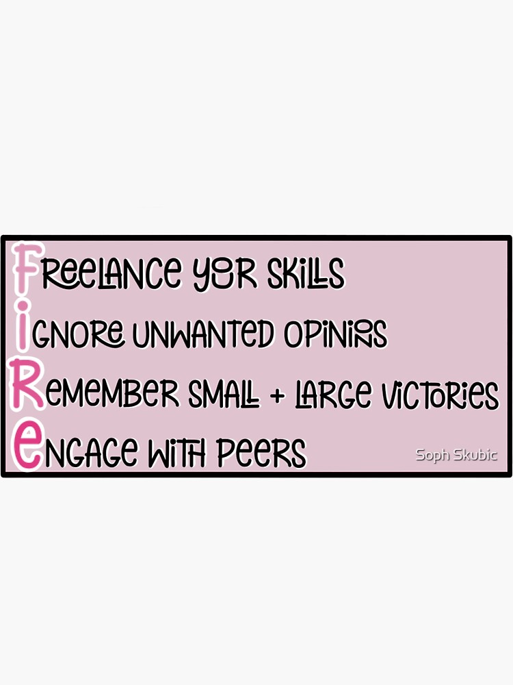 "FIRE leadership acronym" Sticker for Sale by skoobs195 | Redbubble