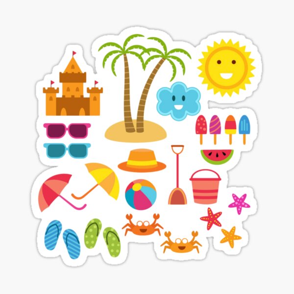 "Summer Icons" Sticker for Sale by naturegift | Redbubble