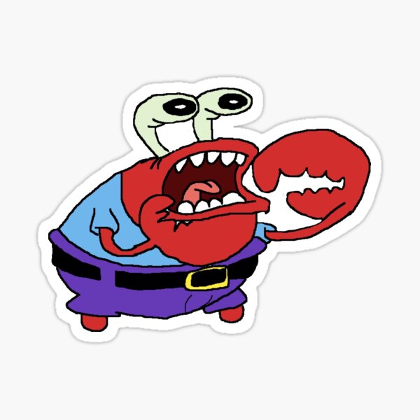 Pegatina Pegatina Mr Krabs Choking Meme De TotalBubble Redbubble