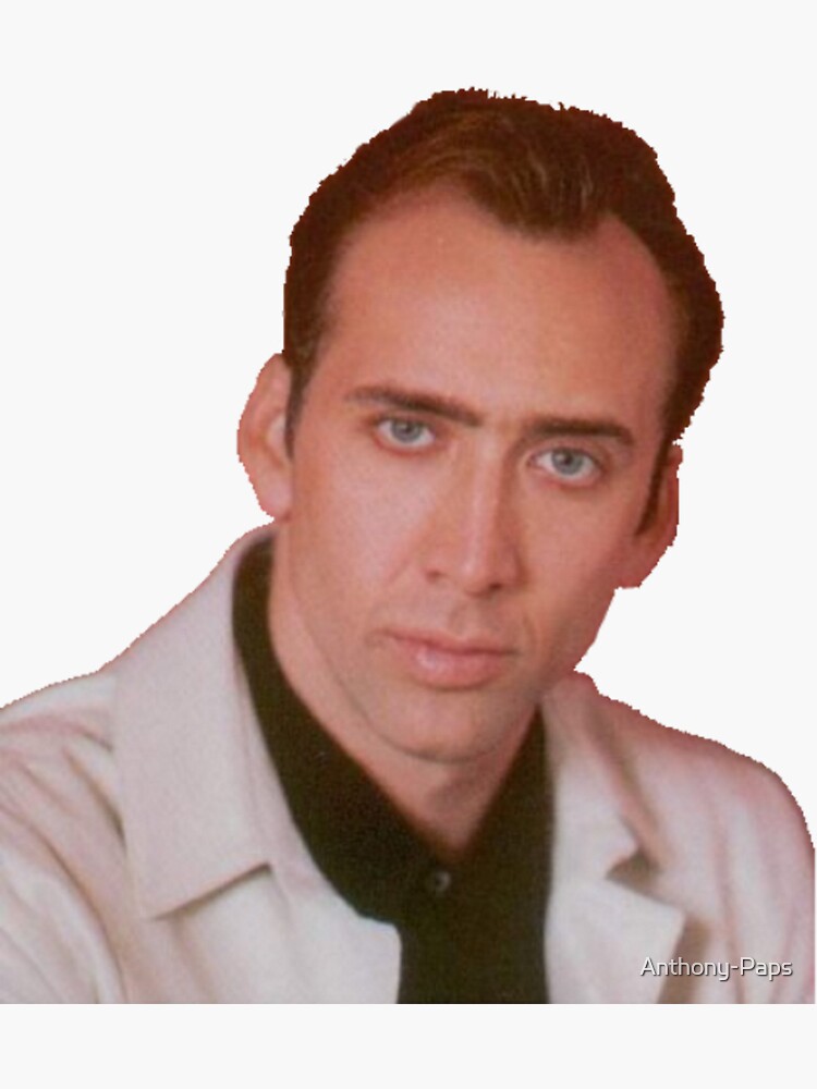 "Nicolas Cage" Sticker for Sale by Anthony-Paps | Redbubble