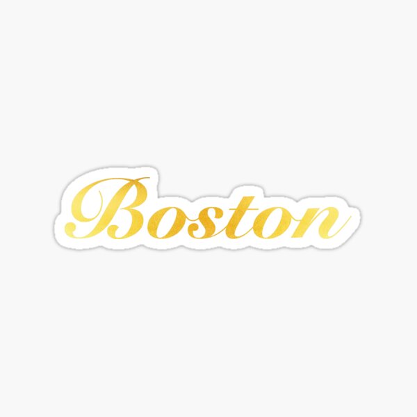 "Boston" Sticker for Sale by Feel-GoodPrints | Redbubble