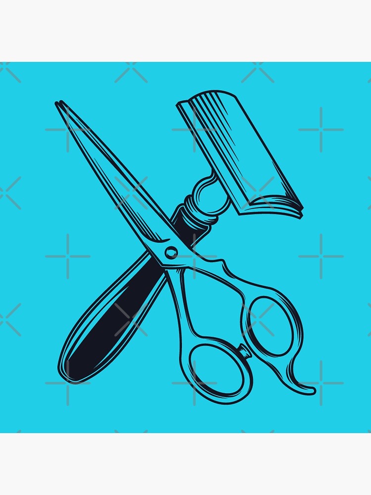 "Scissor and razor design " Poster for Sale by Umer912 | Redbubble