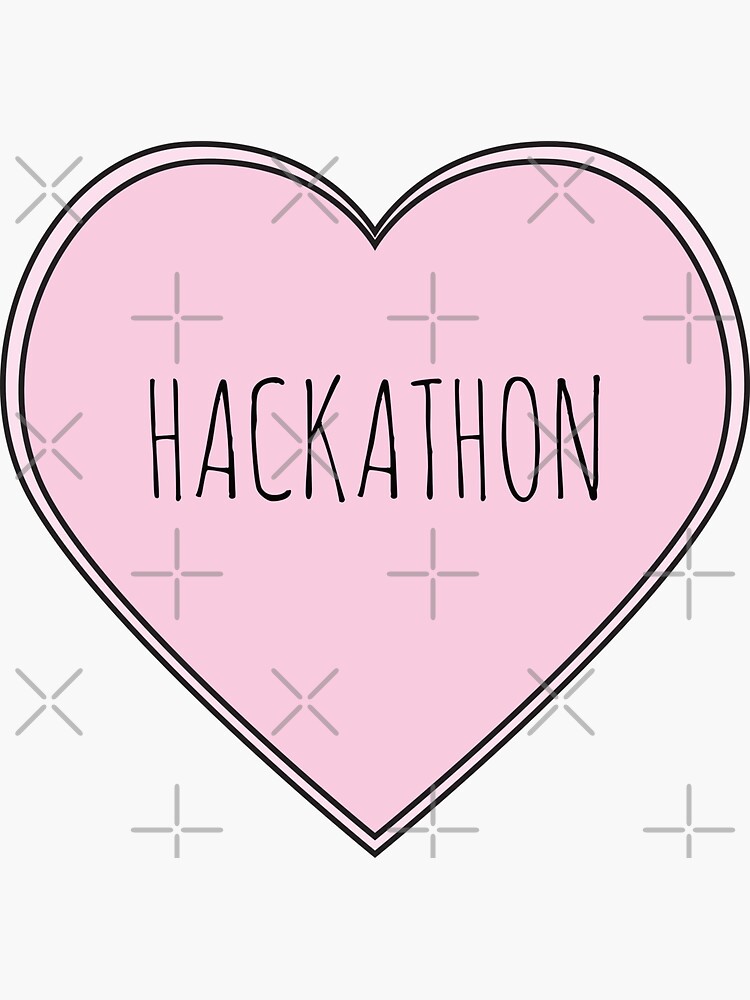 "Hackathon Heart" Sticker by teesaurus | Redbubble