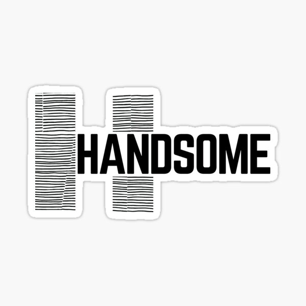 "Handsome" Sticker for Sale by MrTEECL | Redbubble