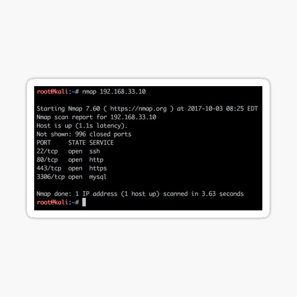 "NMAP Terminal Scan" Sticker for Sale by clubtee | Redbubble
