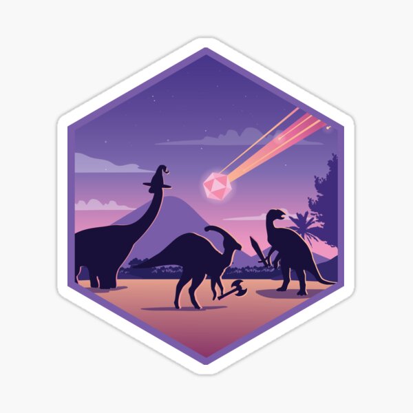 "dinosaur extinction " Sticker for Sale by pirminio | Redbubble