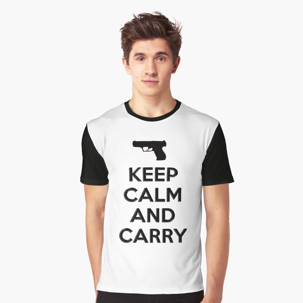 "Keep Calm and Carry 2nd Amendment Gun Rights Concealed Carry Shirt ...