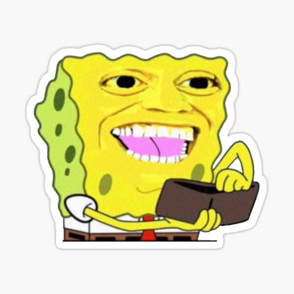 "Spongebob wallet meme" Sticker for Sale by TotalBubble | Redbubble