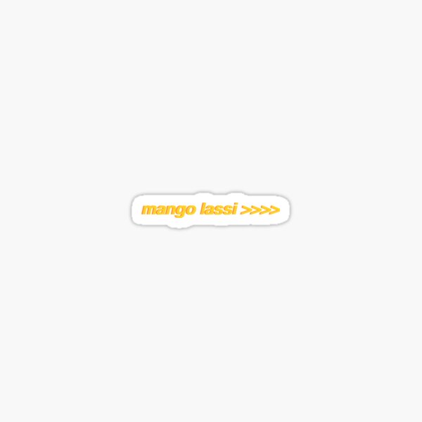 "mango lassi is elite" Sticker by churrodesigns | Redbubble