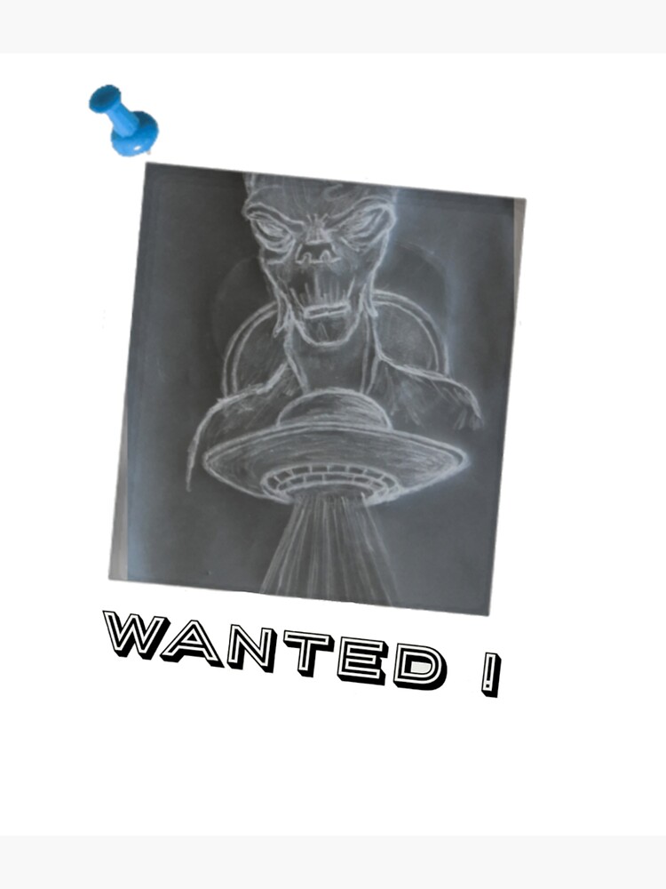 "Wanted alien" Sticker for Sale by ssdorryn | Redbubble