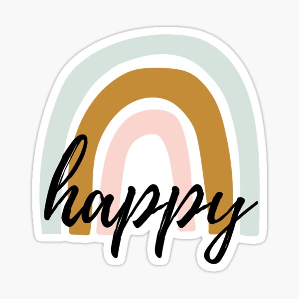 "Happy Rainbow" Sticker by studio-k | Redbubble