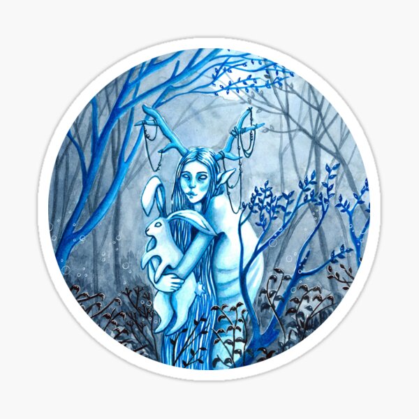 "Dark Forest Fae " Sticker by moniopincariu | Redbubble